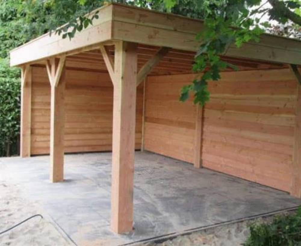 VKS Houtbouw - Douglas overkapping te Oss